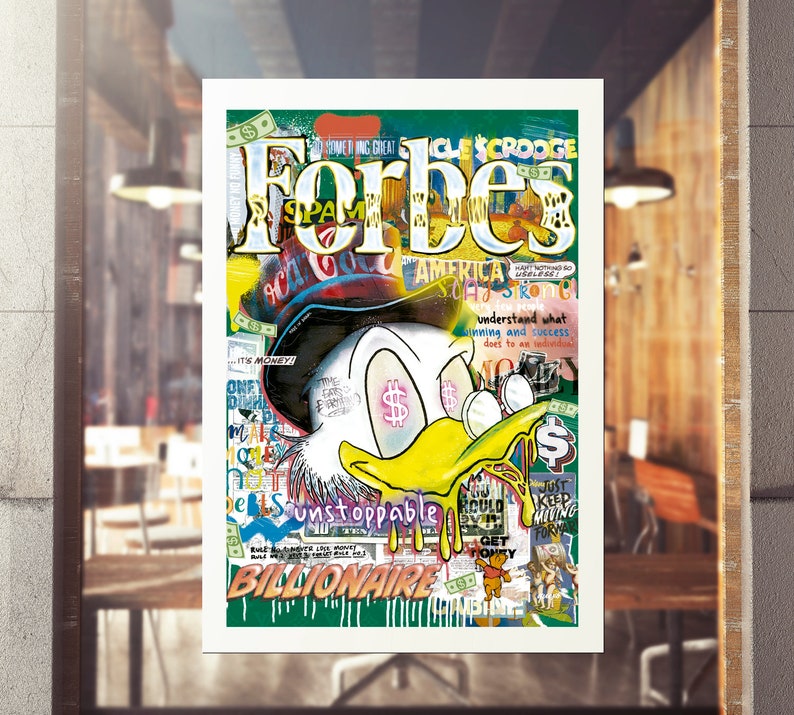 Scrooge Mcduck Forbes Poster Vol 2, Finance Wall Art, Perfect Gift, Pop ...
