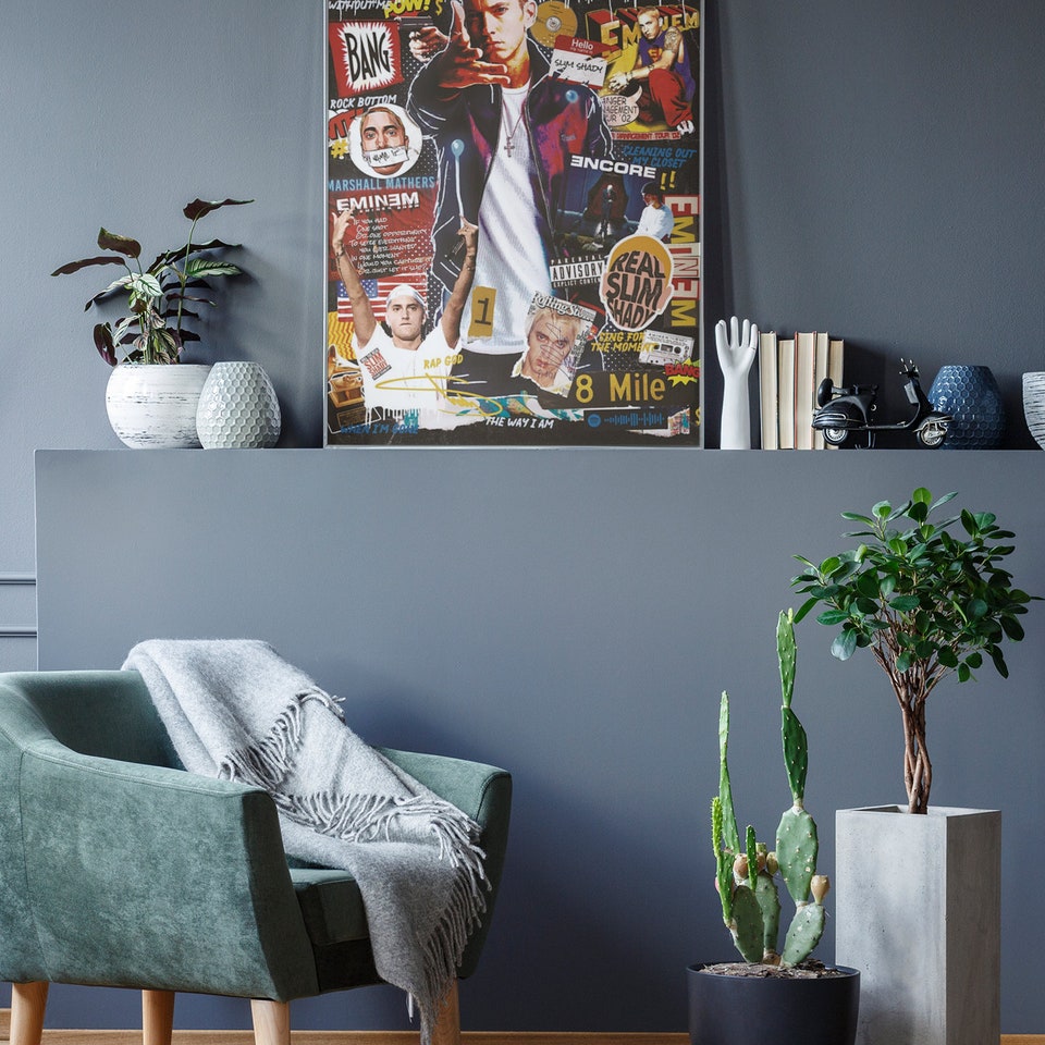 Eminem Poster, Rapper Wall Art, Gift for boyfriend, Mens Gift ...