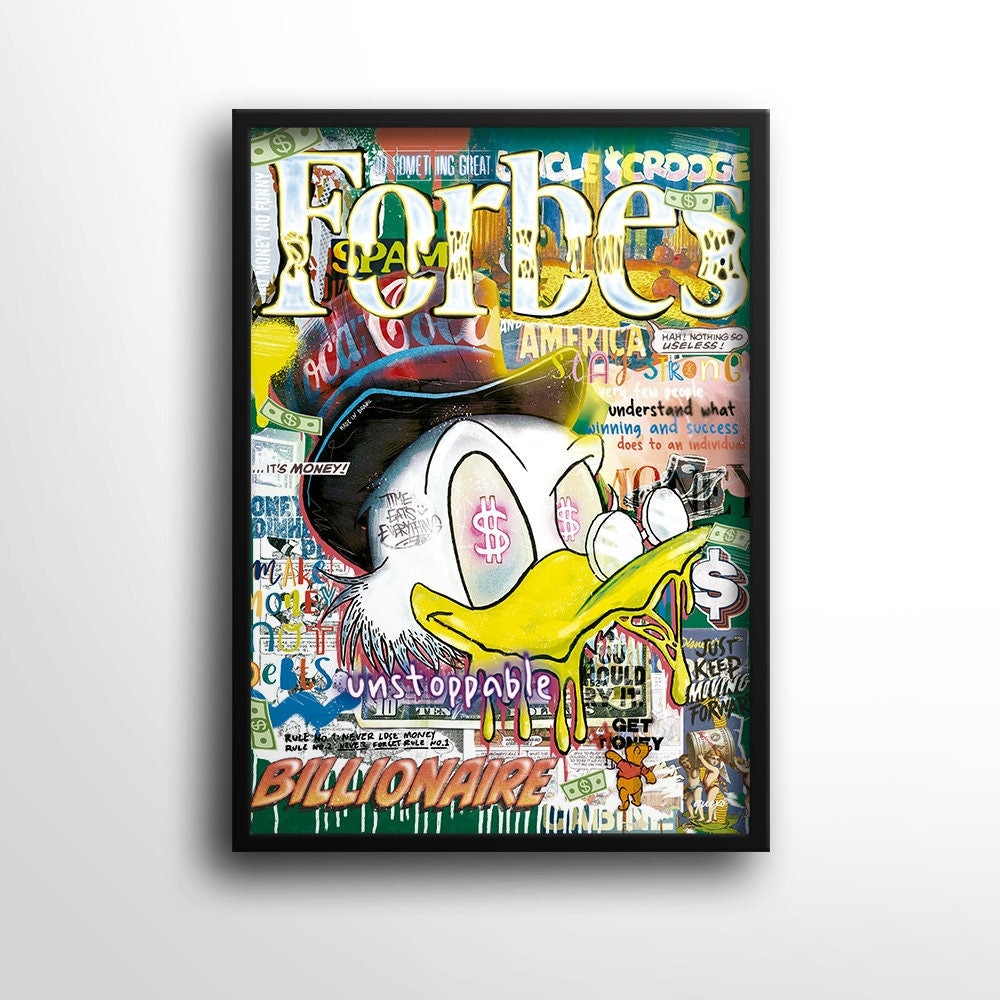 Scrooge Mcduck Forbes Poster Vol 2, Finance Wall Art, Perfect Gift, Pop ...