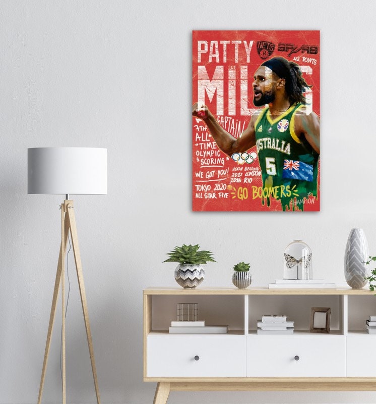 Patty Mills Poster, San Antonio Spurs, Boomers, Gift for Boyfriend ...