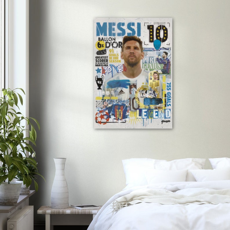 Lionel Messi Poster Sports Wall Art Gift for Boyfriend Mens - Etsy
