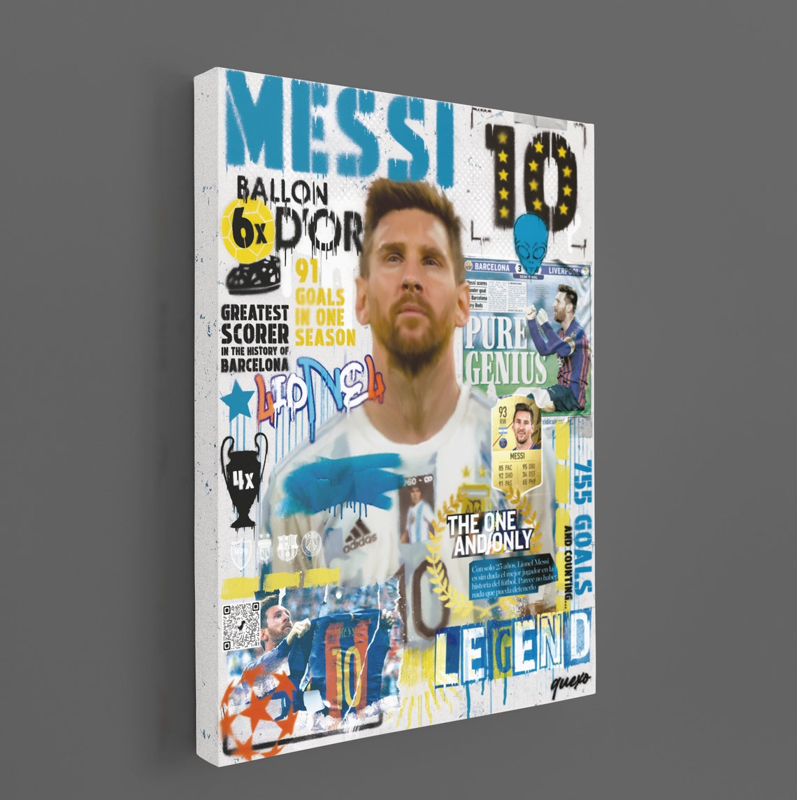 Lionel Messi Poster Sports Wall Art Gift for Boyfriend Mens - Etsy