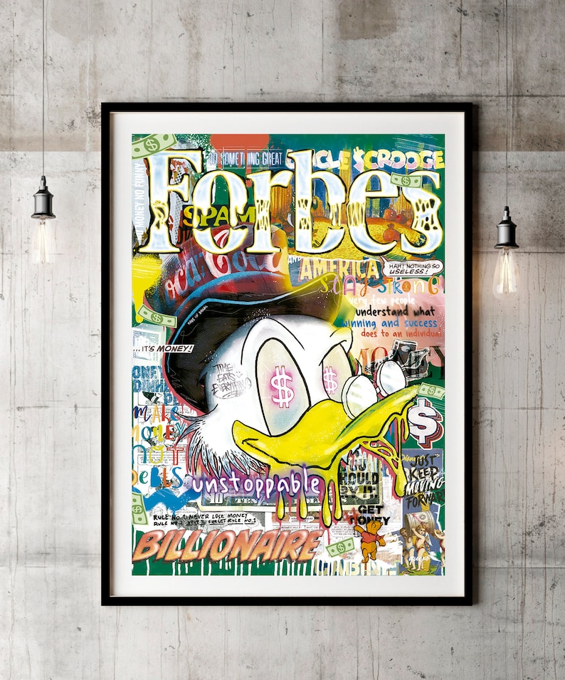 Scrooge Mcduck Forbes Poster Vol 2, Finance Wall Art, Perfect Gift, Pop ...