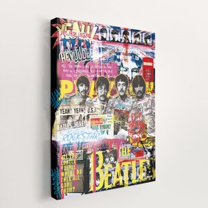 The Beatles Poster, Wall Art, Gift Idea, Contemporary Wall Decor, Music ...