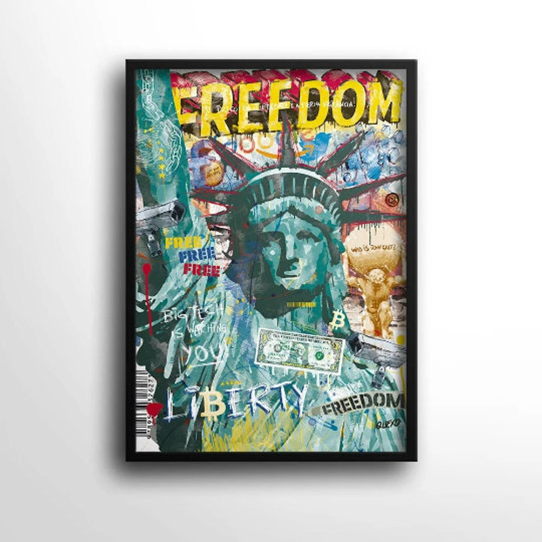 Freedom Poster, Modern Wall Decor, Pop Art, Birthday Gift, Home Decor ...
