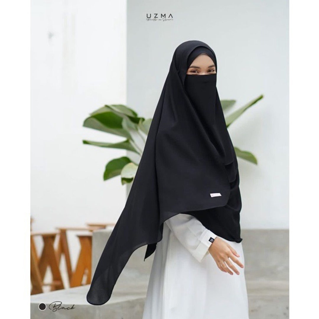 Instant Pashmina Hijab With Niqab, Baby Doll Fabric - Etsy