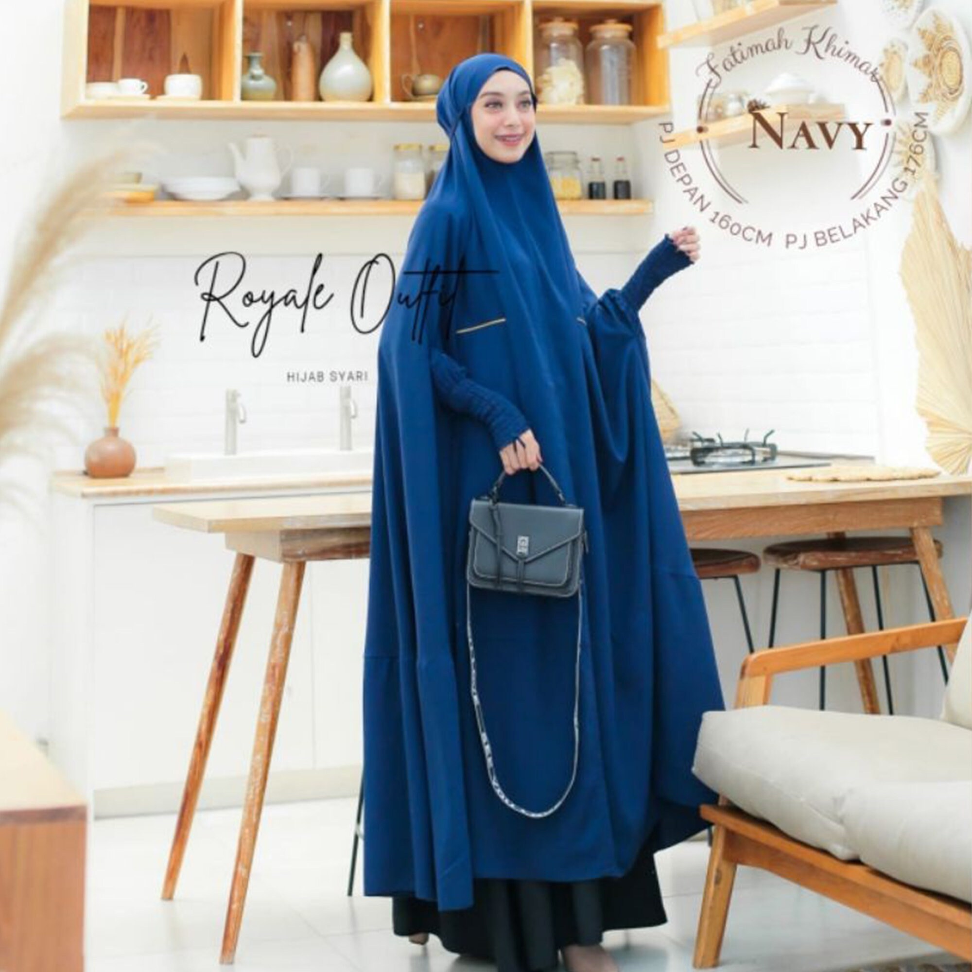 Fatima Khimar Overhead Free Veil With Premium Wolfish Lux Pocket ...