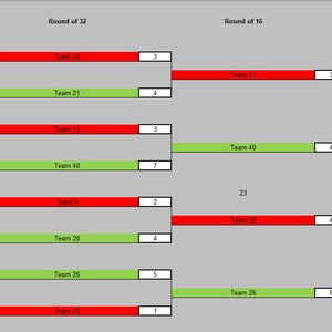 32 Team Tournament Bracket Spreadsheet - Etsy