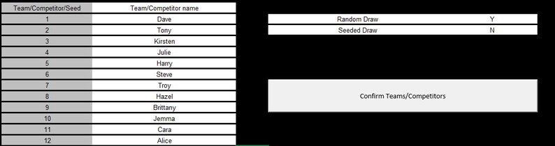 64 Team Tournament Bracket Spreadsheet - Etsy