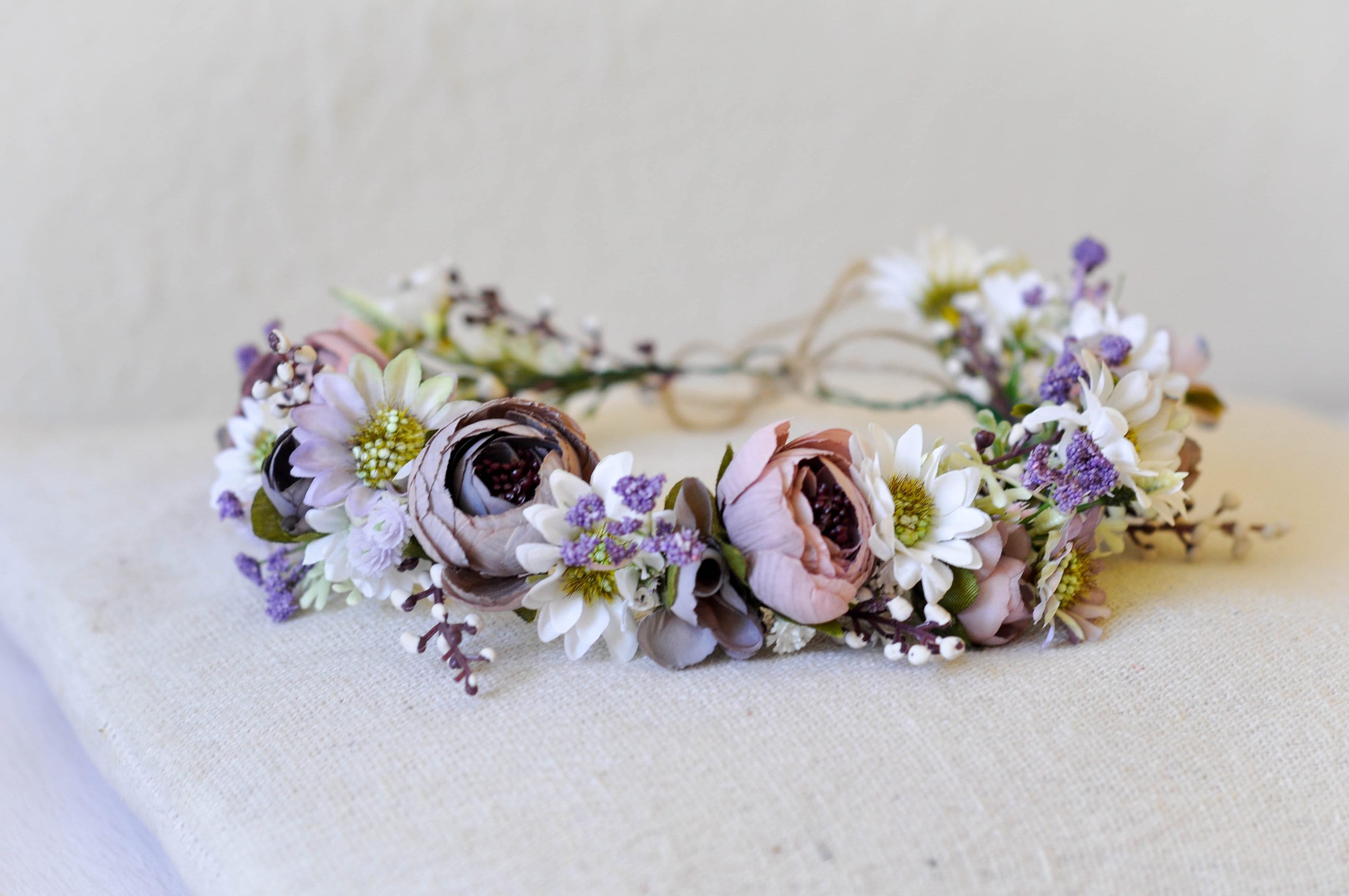 Lavander Flower Crown, Bridal Flower Crown, Wedding Flower Crown ...