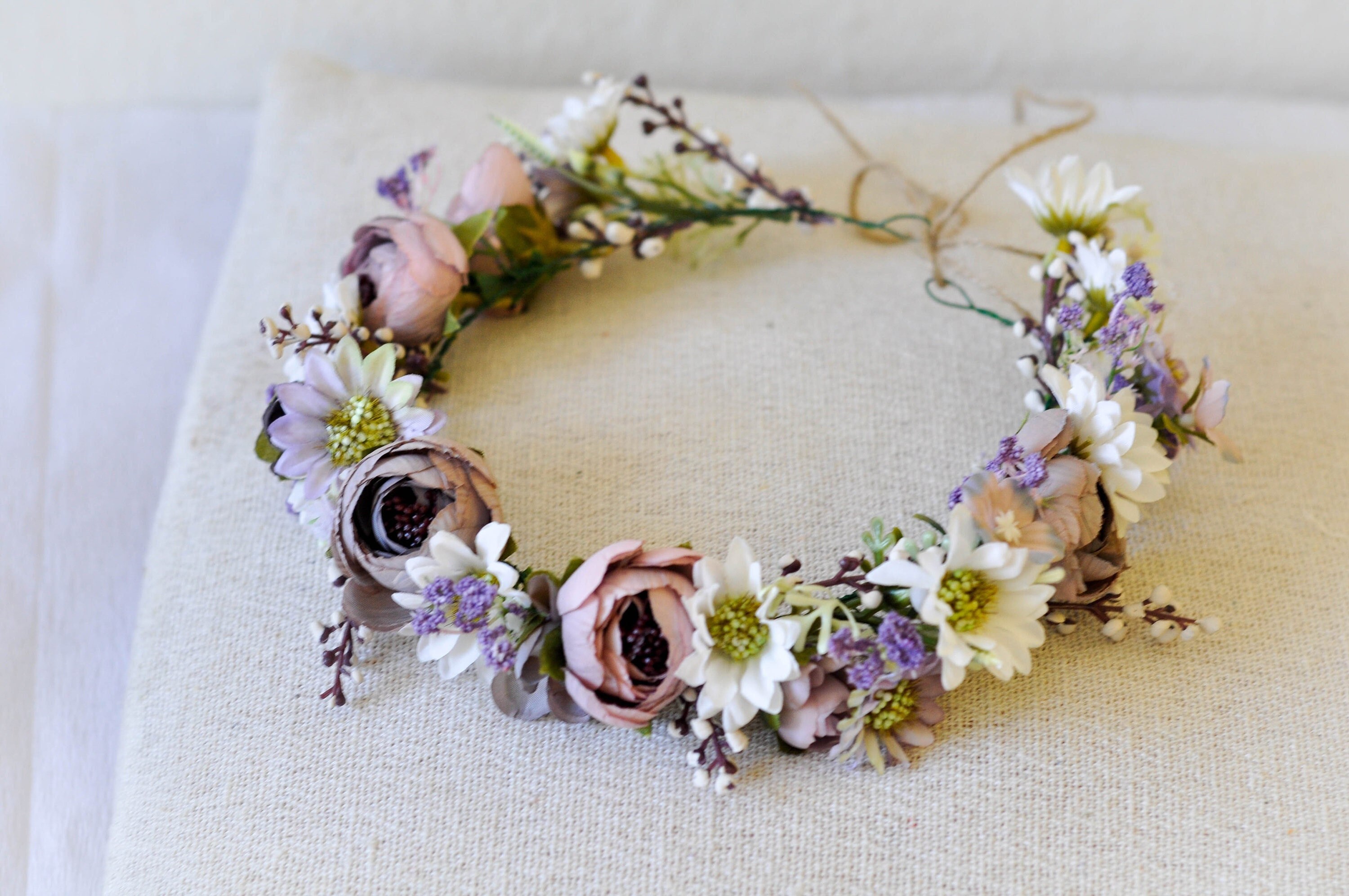 Lavander Flower Crown, Bridal Flower Crown, Wedding Flower Crown ...