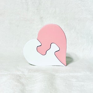 Wooden Puzzle Hearts, Wood Puzzle Heart, Puzzle Heart, Hand Made Puzzle ...