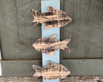 Rustic Pallet Fish Wall Art Rustic Fish Decor Rustic Ocean - Etsy