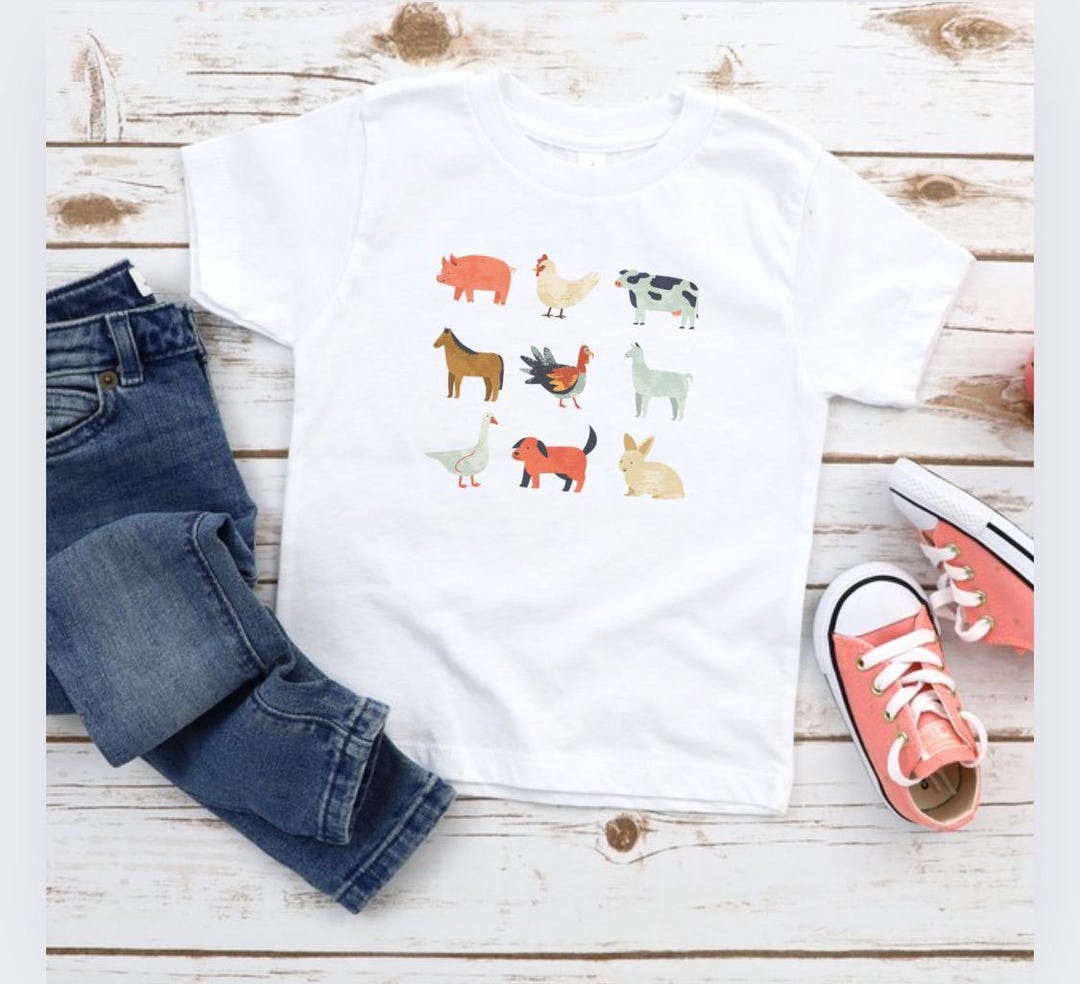 Toddler Farm Animals T-shirt, Animals Kids Shirt, Farm Animals Shirt ...