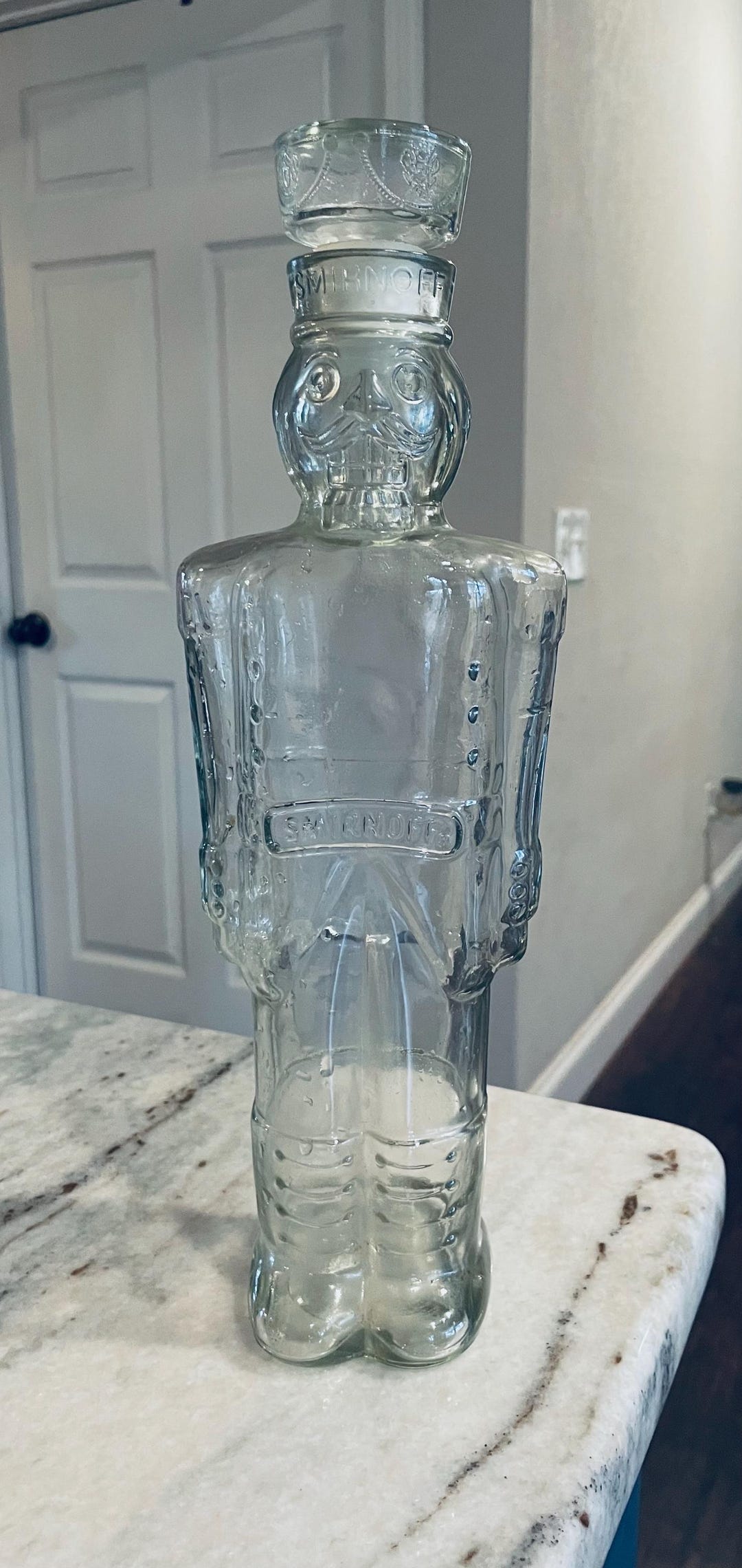 1998 Smirnoff Vodka - Toy Soldier - Nutcracker Glass Bottle - Etsy