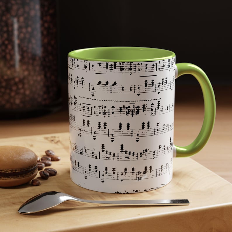 Music Notes Coffee Mug: Piano Lover Gift - 11oz/15oz - Etsy