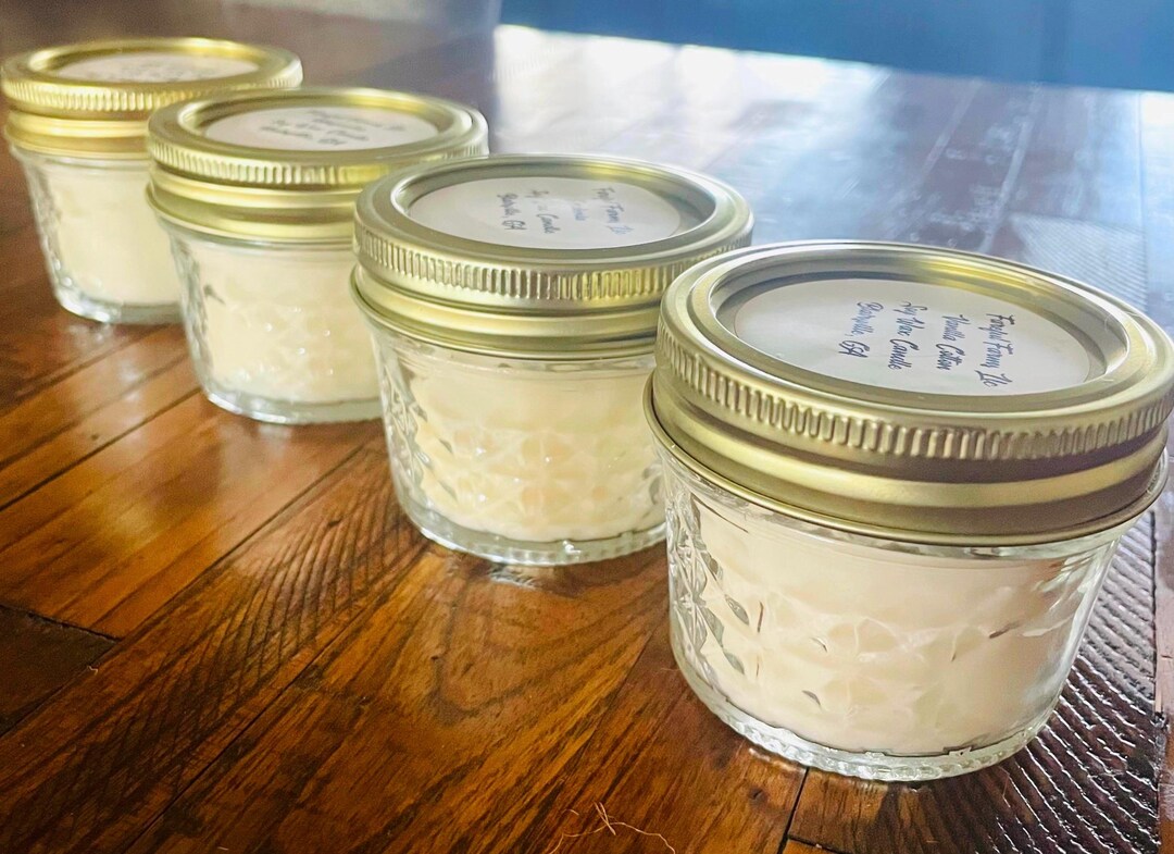 Hand Poured Soy Wax Candle,4 Oz Mason Jar - Etsy