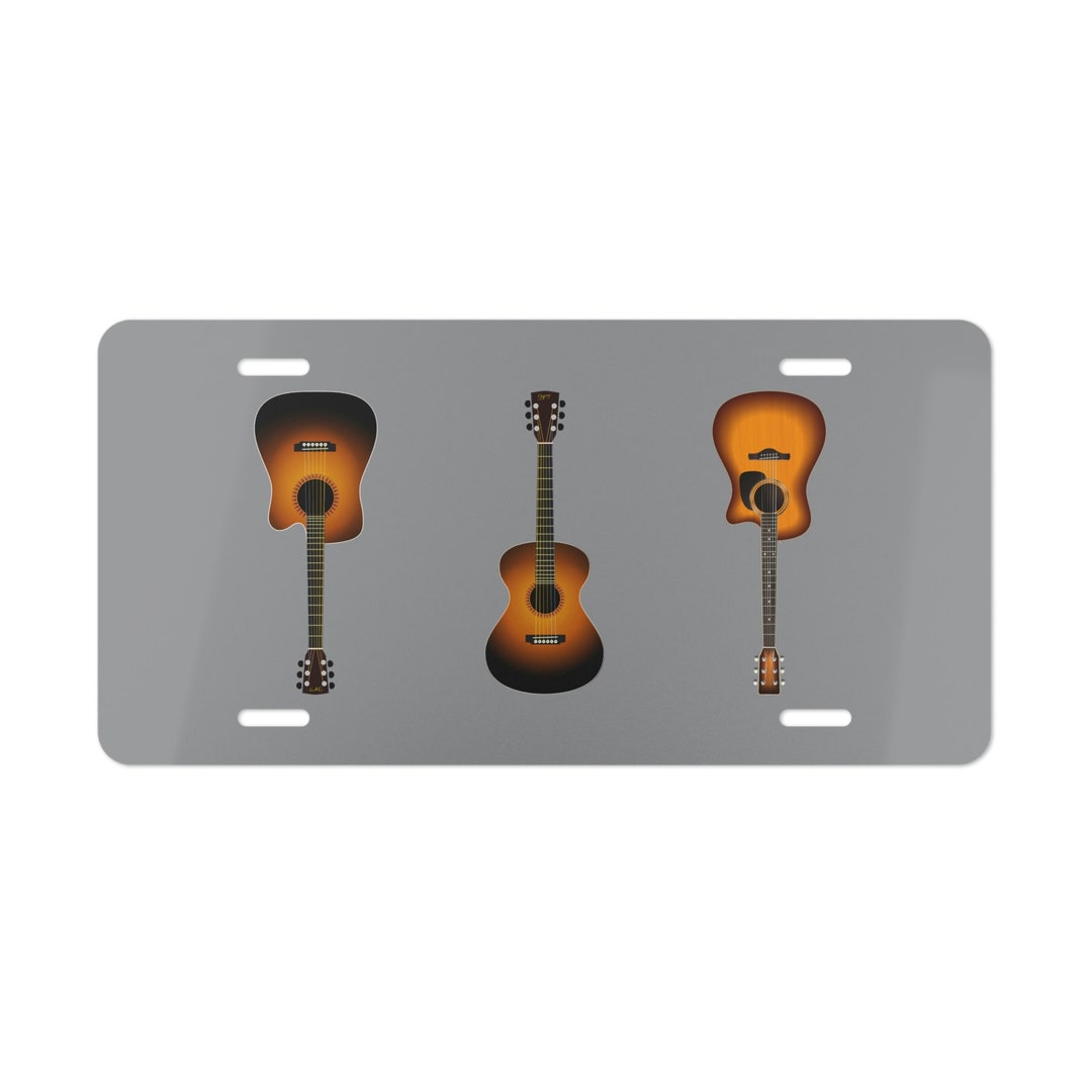 Guitar License Plate, Guitar Vanity Plate, Guitar, Stringed Instrument ...