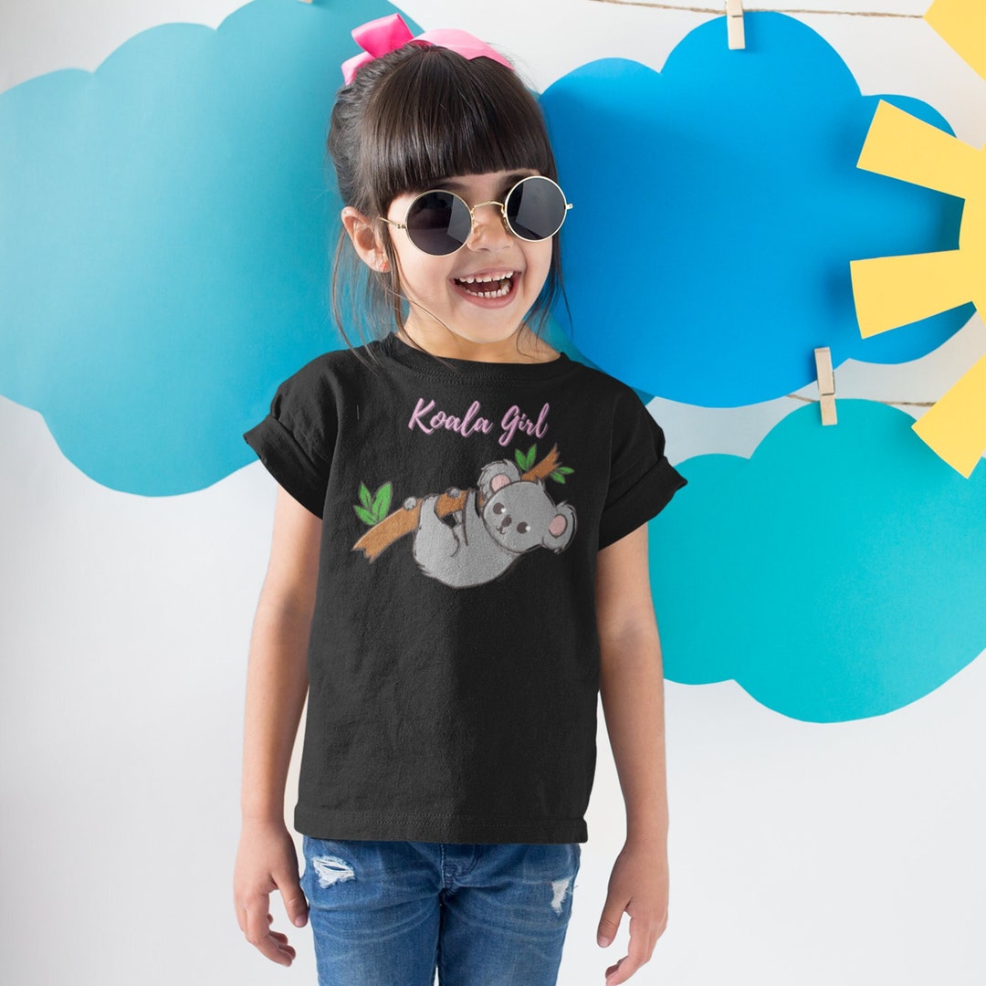 Koala Bear Girl Shirt: Kids Cotton Tee - Etsy