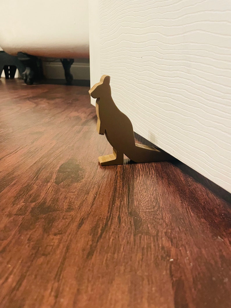 Kangaroo Door Stopper Animal Door Stopper Cute Wooden Door - Etsy