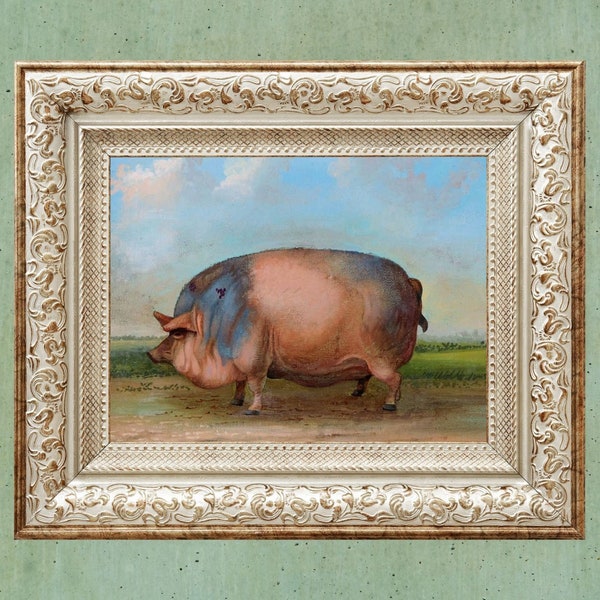 Folk Art Pig - Etsy