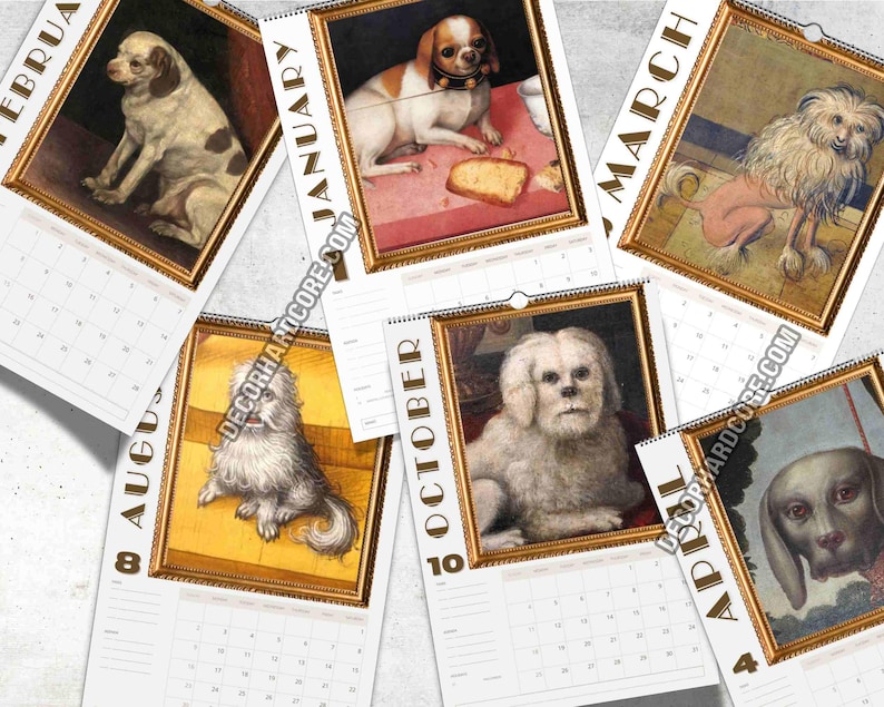 Ugly Dogs in Renaissance Paintings 2026 Monthly Calendar, Cursed Dog ...