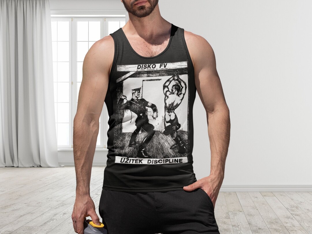 Discipline Gay Tank Top, Leather Daddy Club Bdsm Fetish Shirt, LGBTQI Pride Clothing, Spanking ...