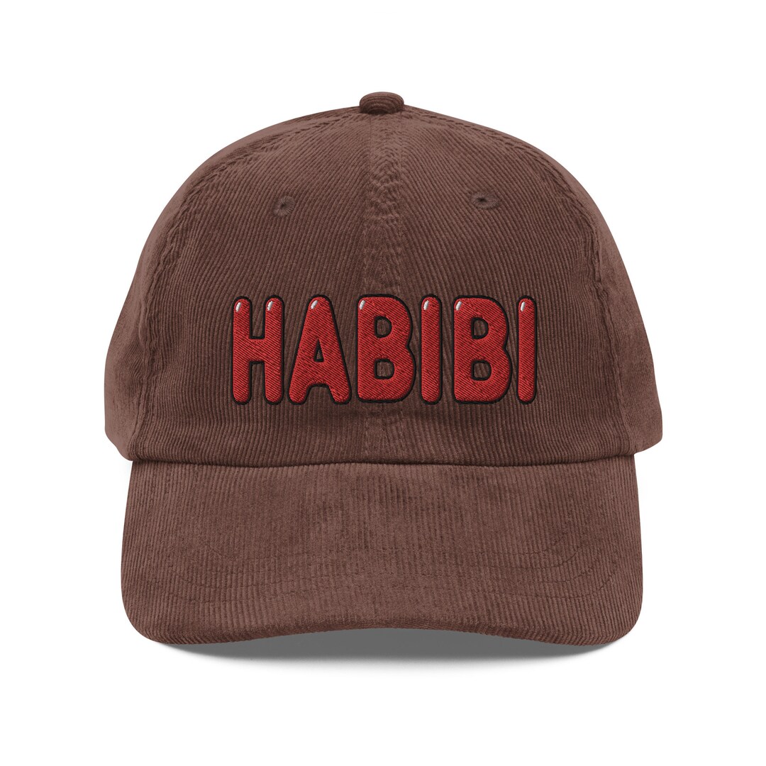Habibi Embroidered Corduroy Cap, Sweathert My Love Arabic Vintage 6 Panel Velours Hat, Muslim ...