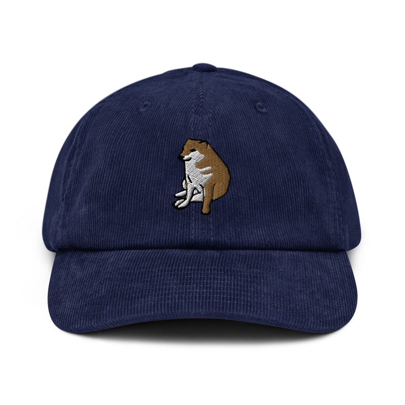 Shiba Inu Meme Corduroy Hat, Meme Gifts Dad Hat, Dog Lover Embroidered ...