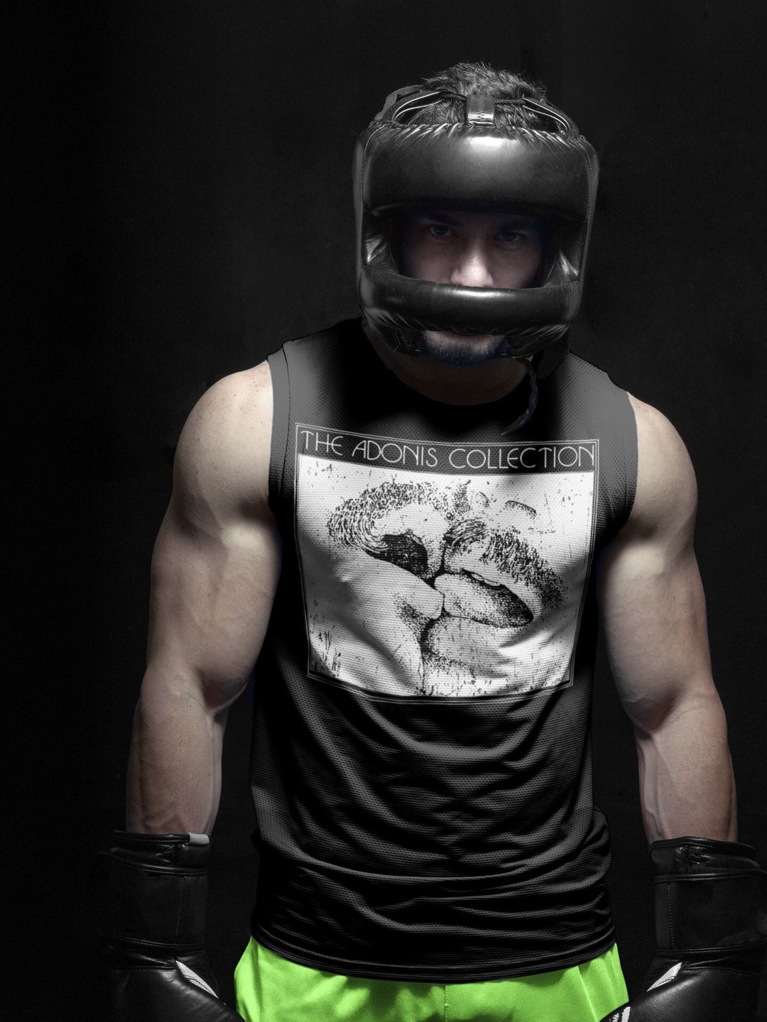 Adonis Collection Retro Gay Muscle Shirt, Two Males Homoerotic Kiss ...
