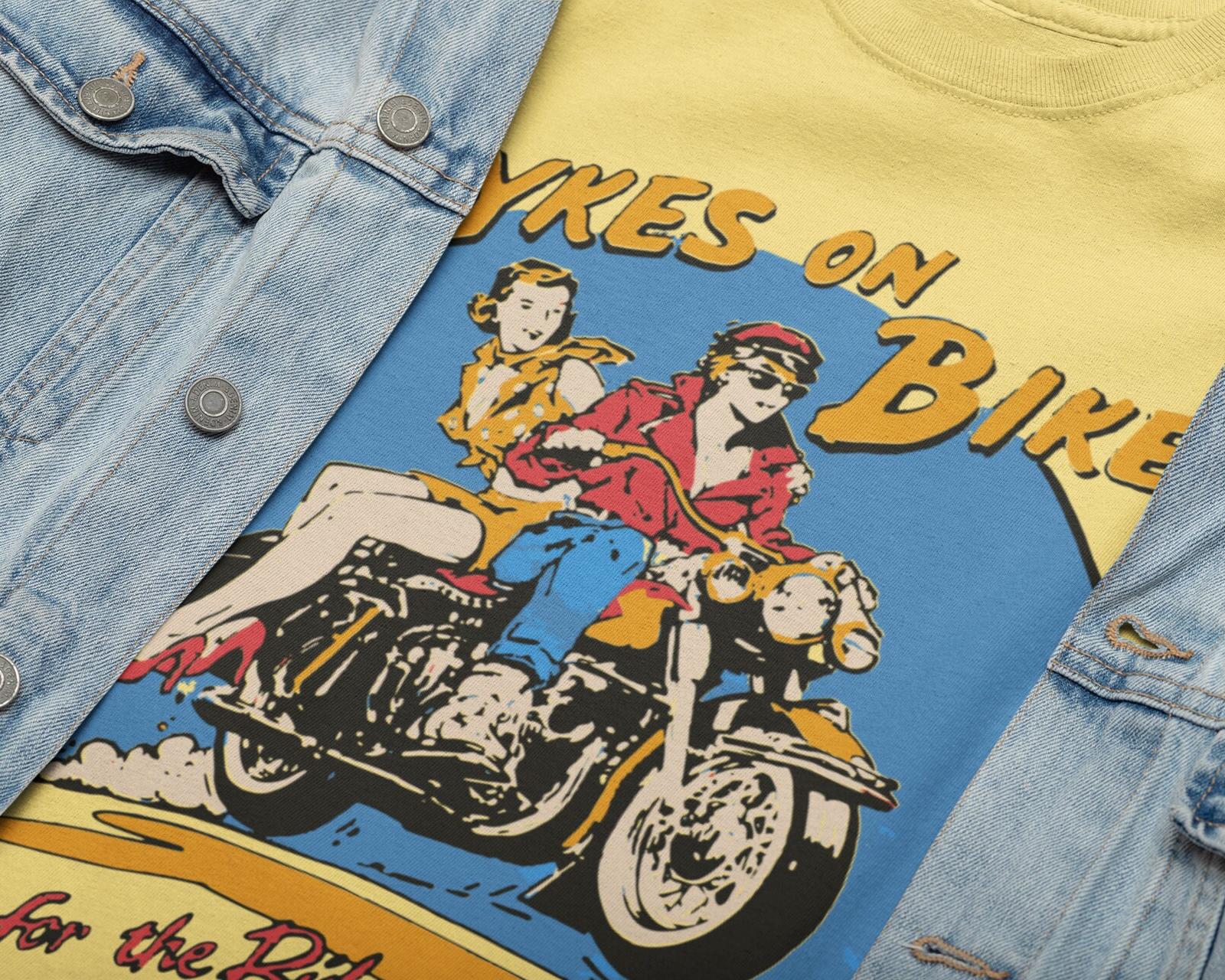 Dykes on Bikes Shirt, Lesbian Pulp 50's Retro Tee, Butch Lesbian Top ...