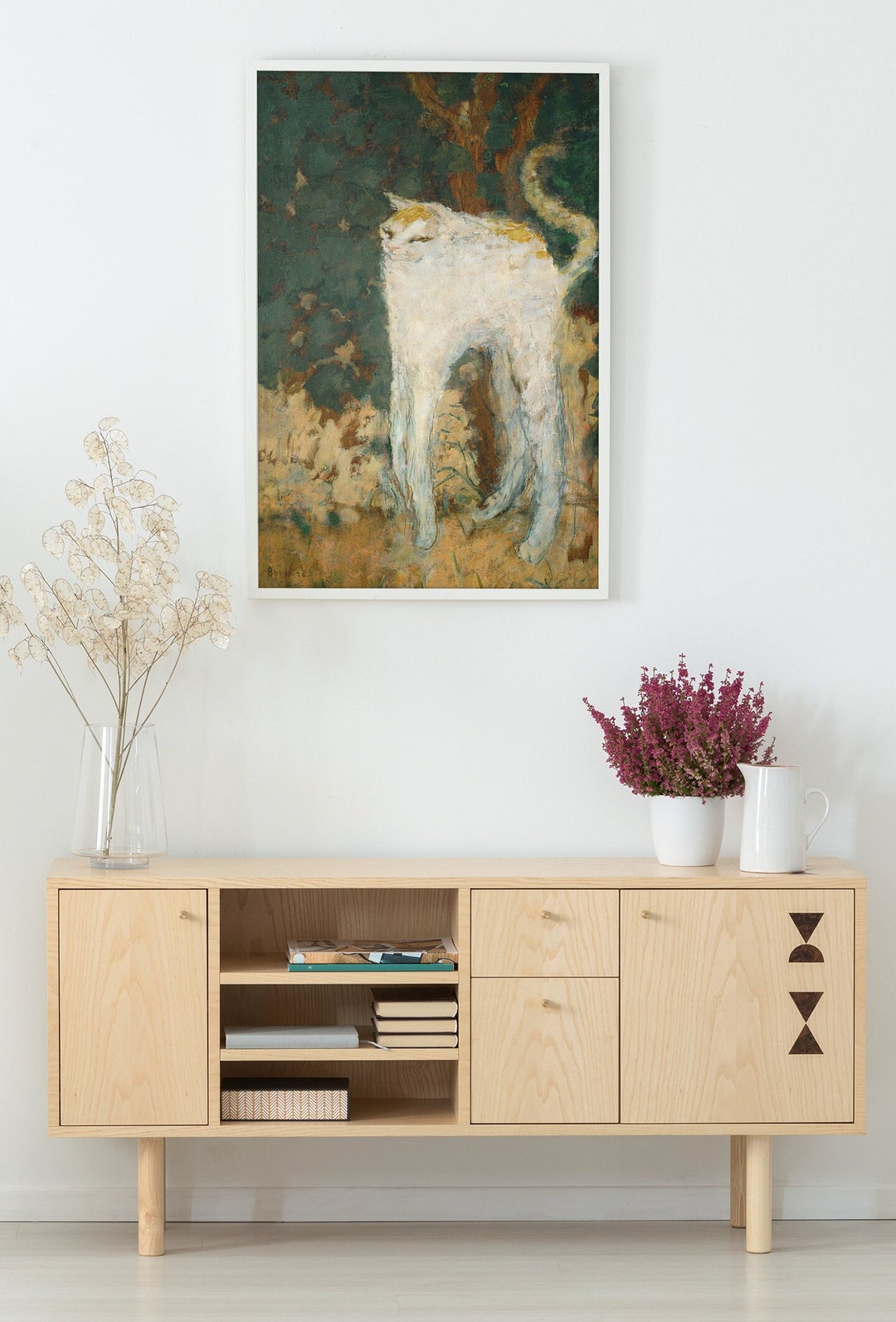 Long Legs Cat Print, Cursed Cat Painting by Pierre Bonnard, Whimsical ...