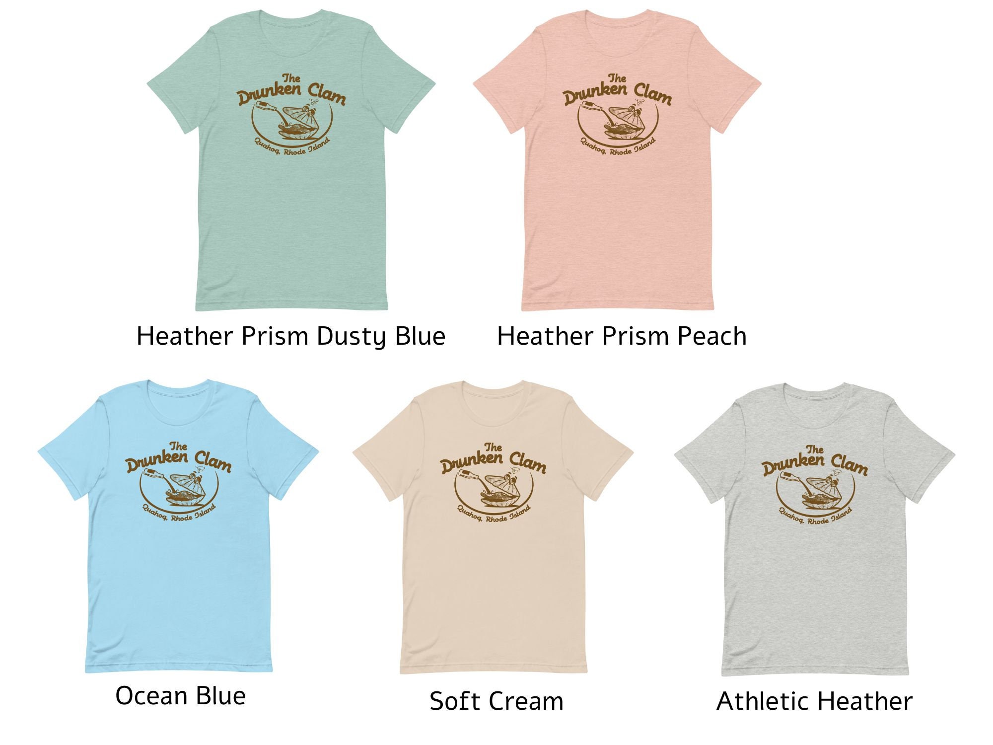 The Drunken Clam Quahog Rhode Island Shirt, Family Bar Drinking T ...