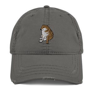 Shiba Inu Meme Distressed Hat, Meme Gifts Dad Hat, Dog Lover ...