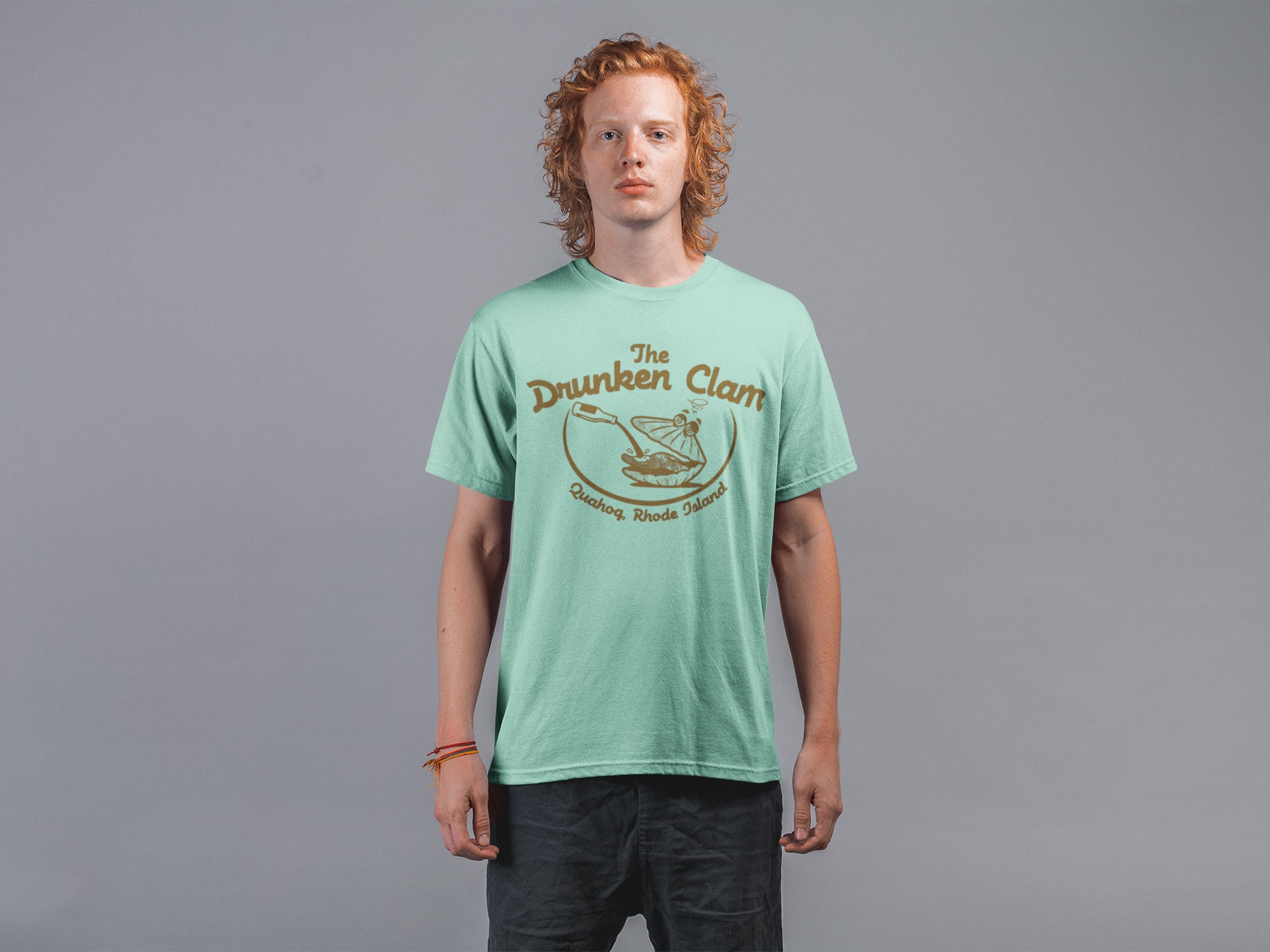 The Drunken Clam Quahog Rhode Island Shirt, Family Bar Drinking T ...