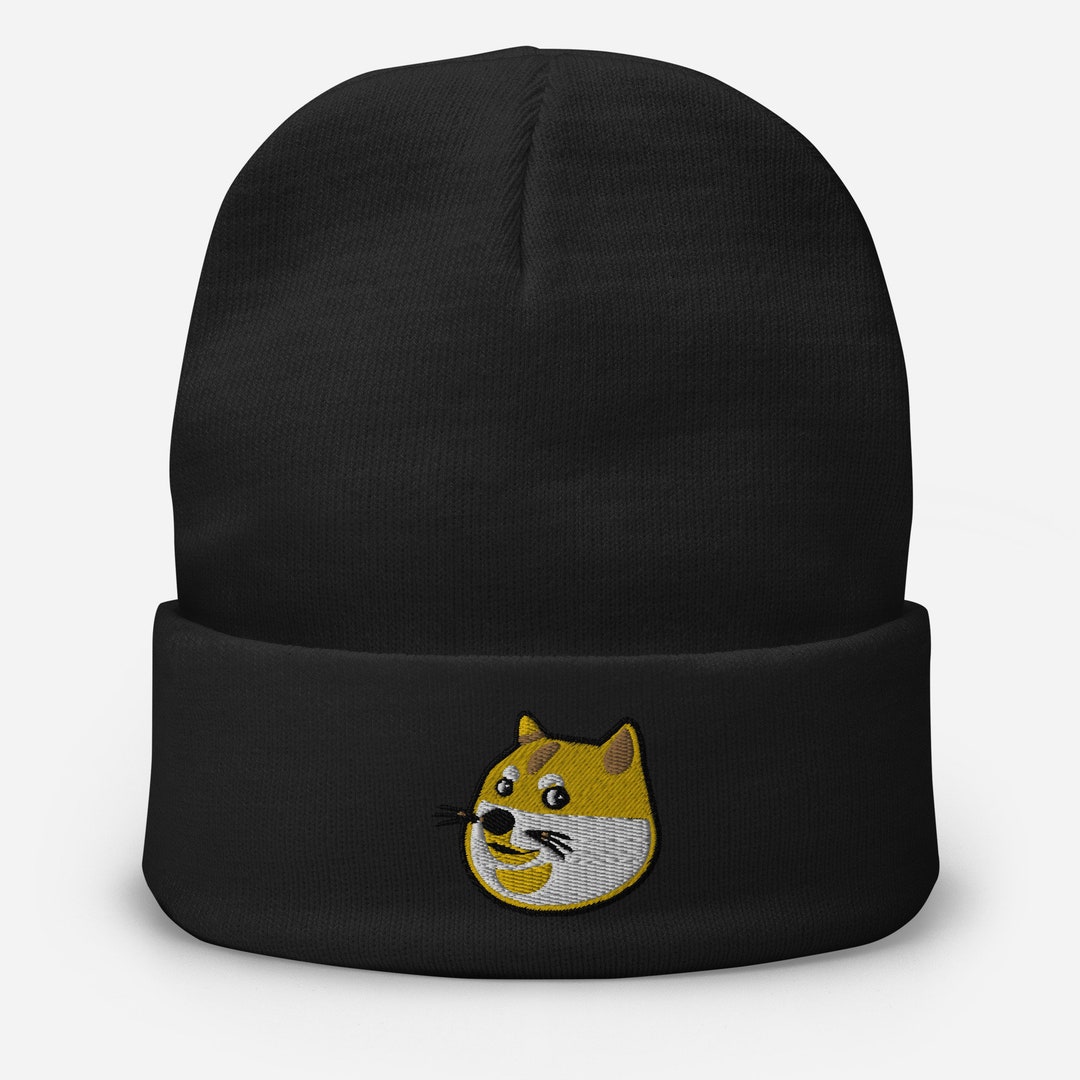 Shiba Inu Embroidered Beanie Doge Coin Embroidered Dad Hat, Dogecoin ...