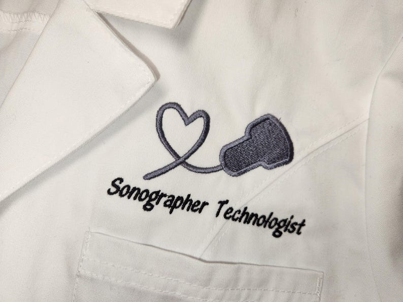 Sonographer Logo Machine Embroidery Design, Ultrasound Sonography ...