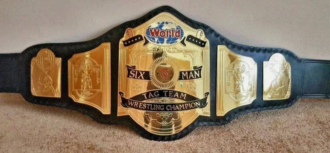 World Six6 Man Tag Team World Heavyweight Wrestling Championship Belt ...