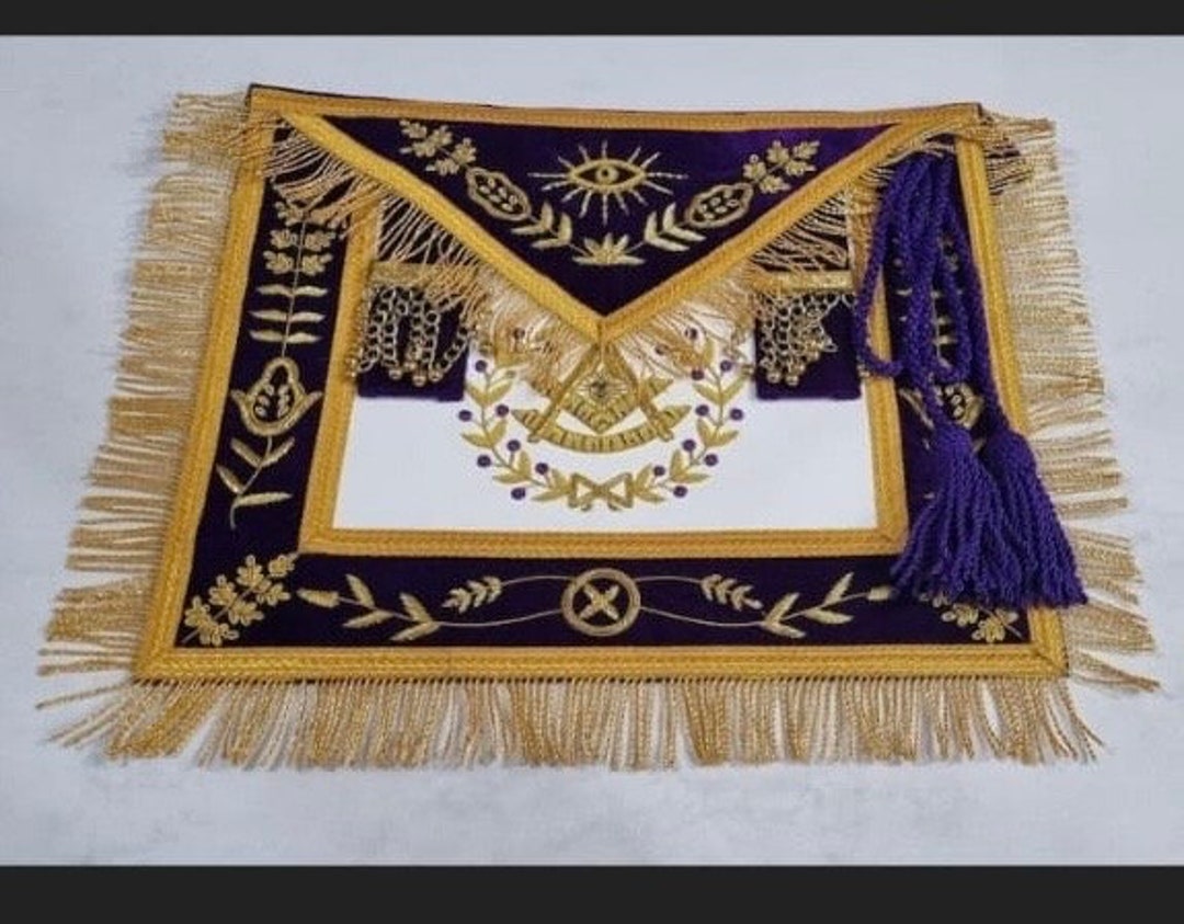Handmade Masonic Lambskin Apron, Chain Collar & Jewel Set - Etsy