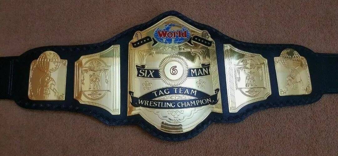 World Six6 Man Tag Team World Heavyweight Wrestling Championship Belt ...