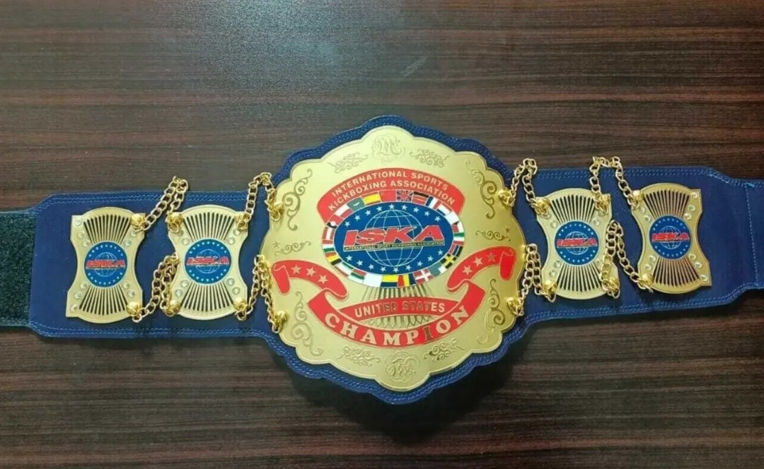 New International ISKA Kickboxing Championship Title Belt - Etsy