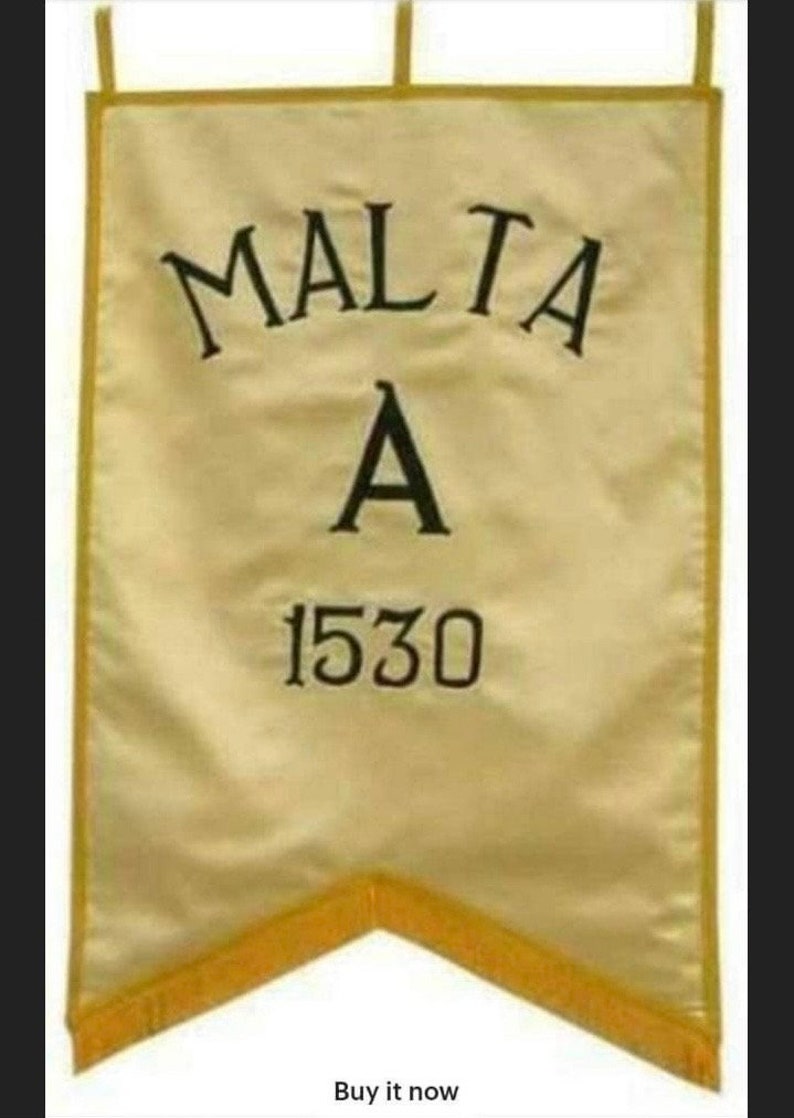 Masonic Order of Malta Station Banners Machine Embroidered St of 5 ...