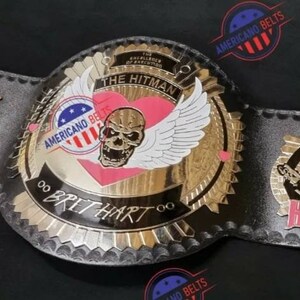 THE HITMAN Bret Hart Wrestling Championship Title Belt - Etsy