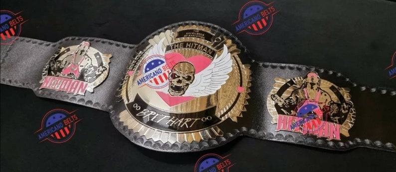 THE HITMAN Bret Hart Wrestling Championship Title Belt - Etsy