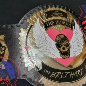 THE HITMAN Bret Hart Wrestling Championship Title Belt - Etsy