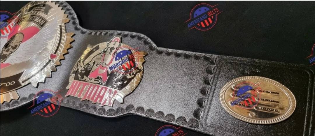 THE HITMAN Bret Hart Wrestling Championship Title Belt - Etsy