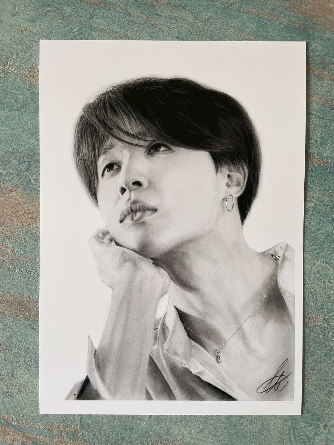 Jimin BTS ART PRINT of Original Graphite Drawing - Etsy