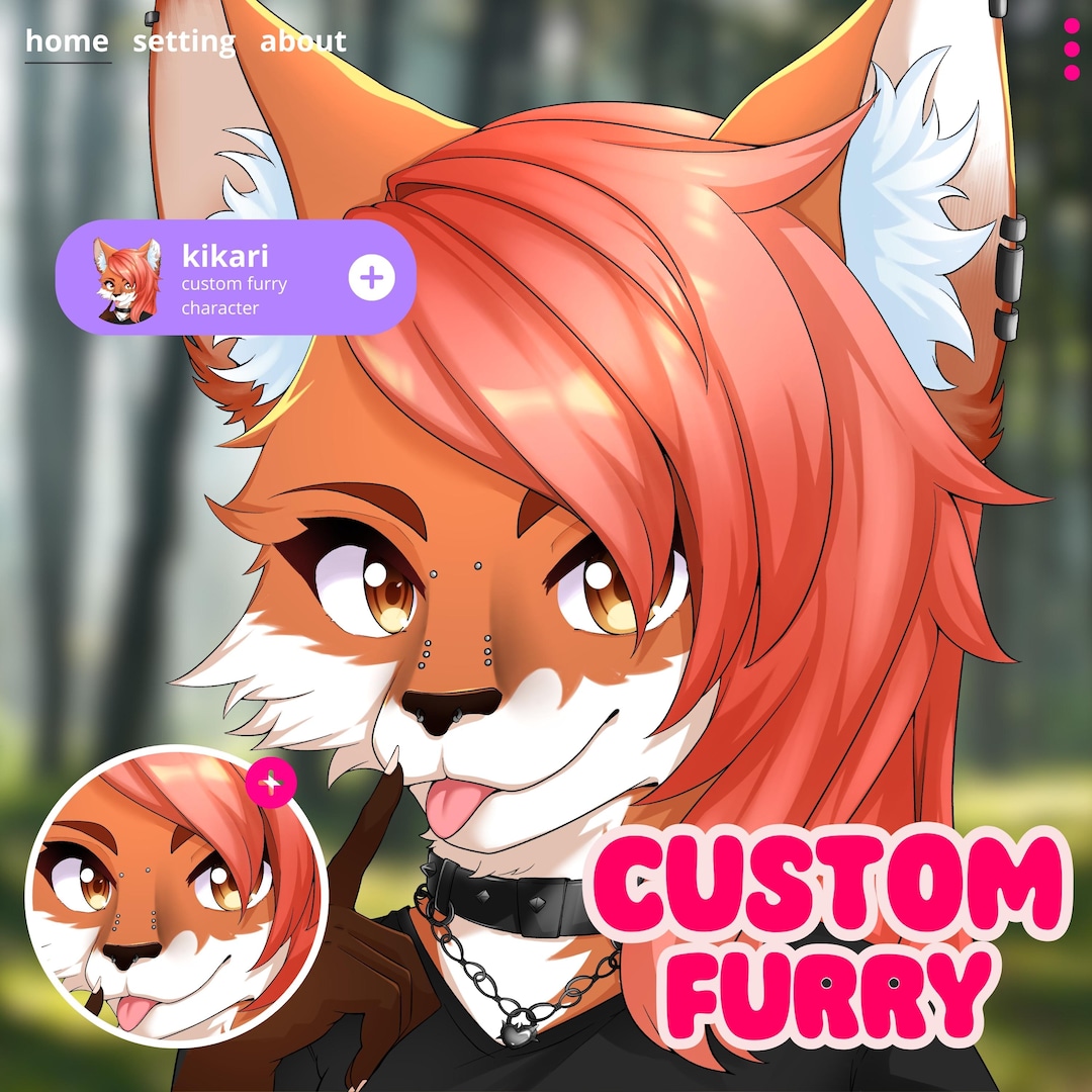 Furry Art Commission Furry Art Custom Pfp/headshot Anime Furry Profile ...