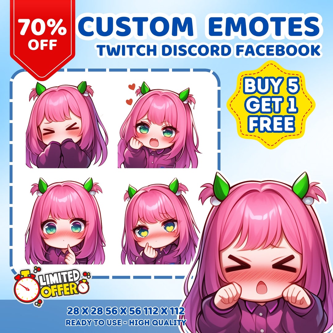 Custom Emotes Twitch Emote for Stream Emote Discord Youtube Emote for ...