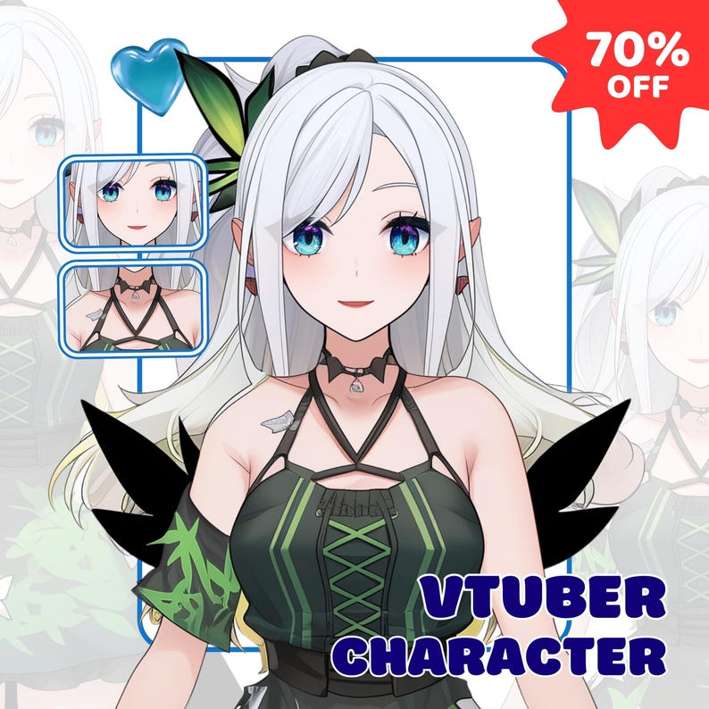 Custom LIVE2D Vtuber Model Live2d Commission Live2d Model Vtuber Rigging Vtuber Design Female ...